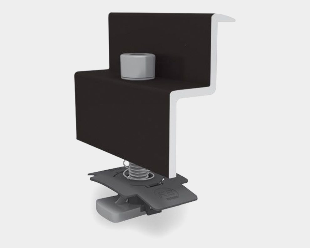 Black solar end clamp | Solar panel black end fixings